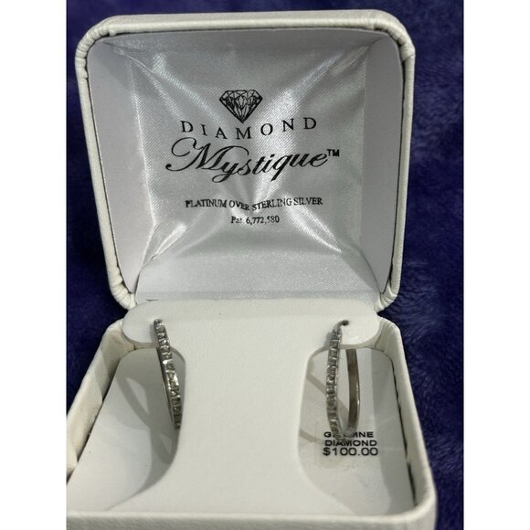 Diamond Mystique | Jewelry | Diamond Fascination Platinum Over Sterling ...